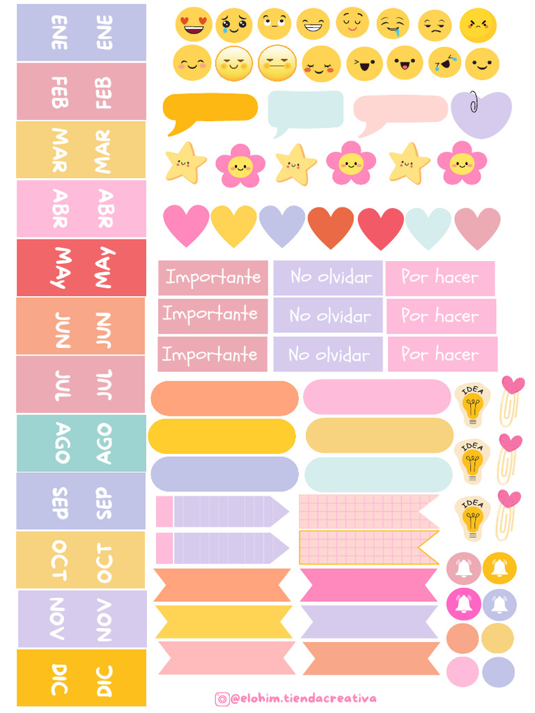 Stickers para Agendas | PDF