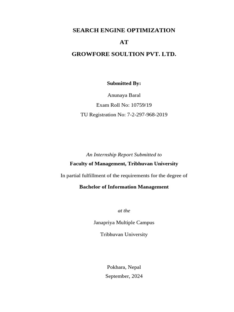 Corrected BIM INTERNSHIP | PDF | Search Engine Optimization | Websites