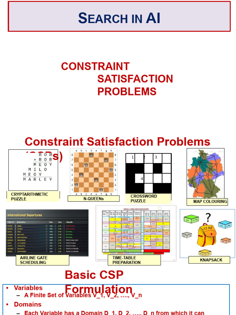 10 Constraint Satisfaction Problems Pdf Algorithms And Data Structures Algorithms