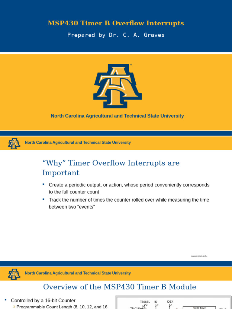 22 - MSP430 Overflow Interrupts | PDF | Timer | Electronic Engineering
