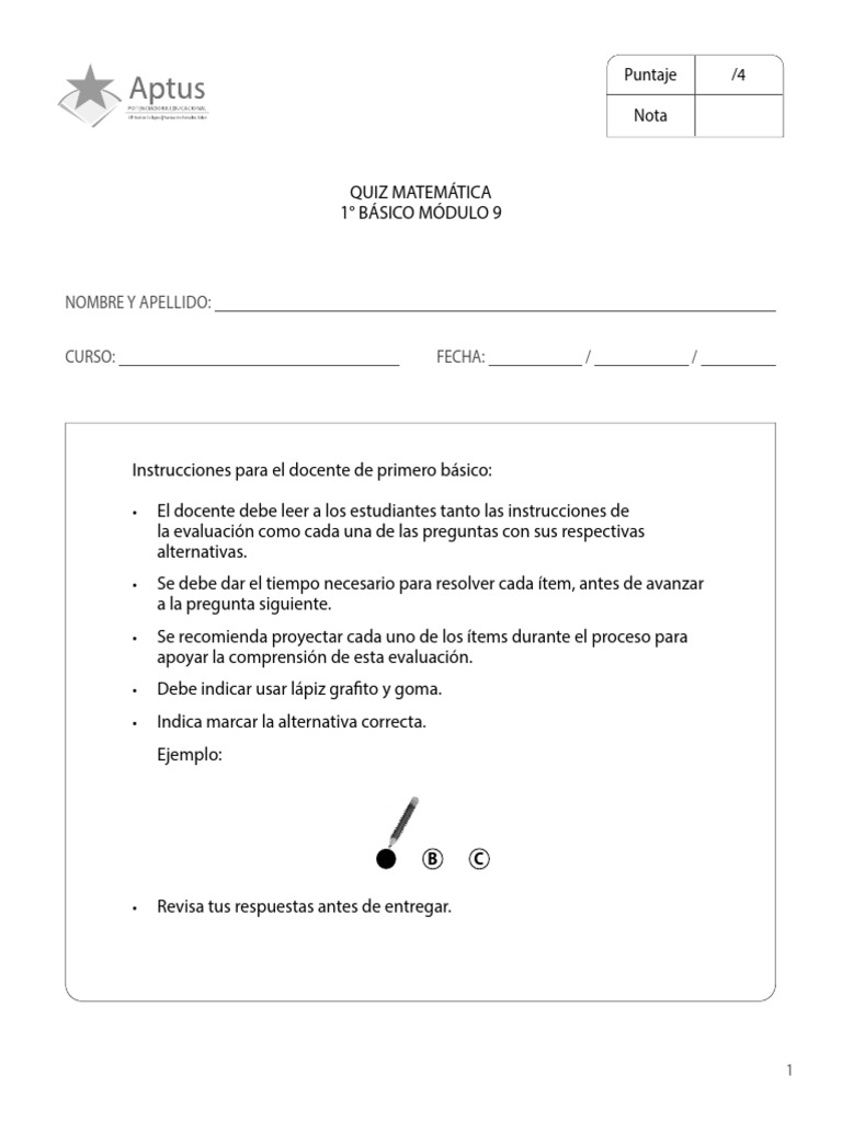 9- Evaluación 9. Posición de los objetos y personas I | PDF