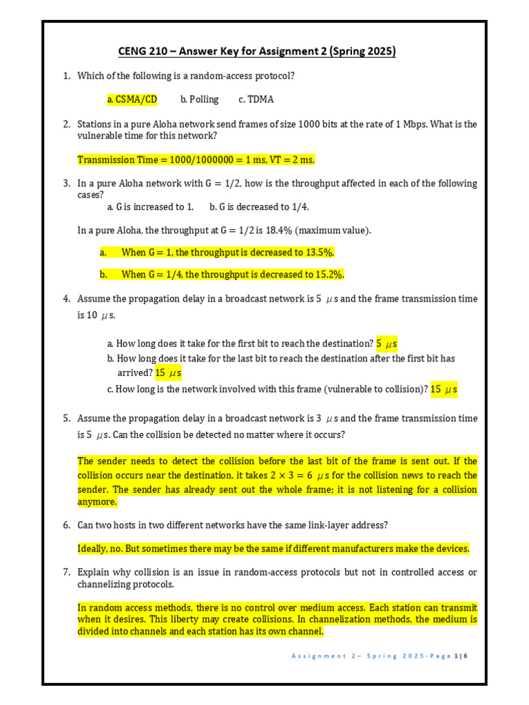 GEN210 Assignment 02 - SP25 - Solution | PDF | Data Transmission | Telecommunications