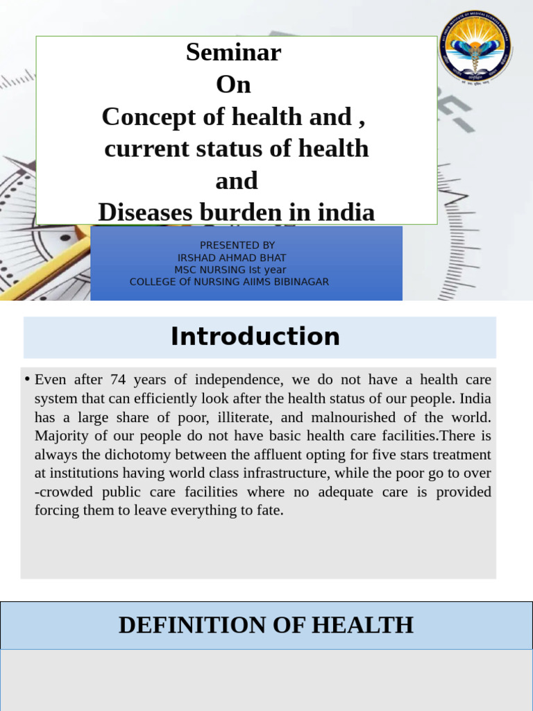 Health Status and Disease Burden in India | PDF | Tuberculosis | Blood ...