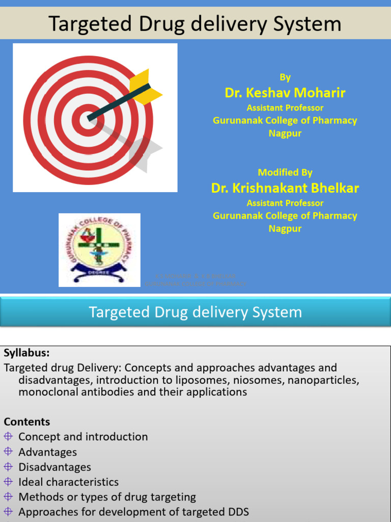 Targeted Drug Delivery Systems Overview | PDF | Liposome | Phospholipid