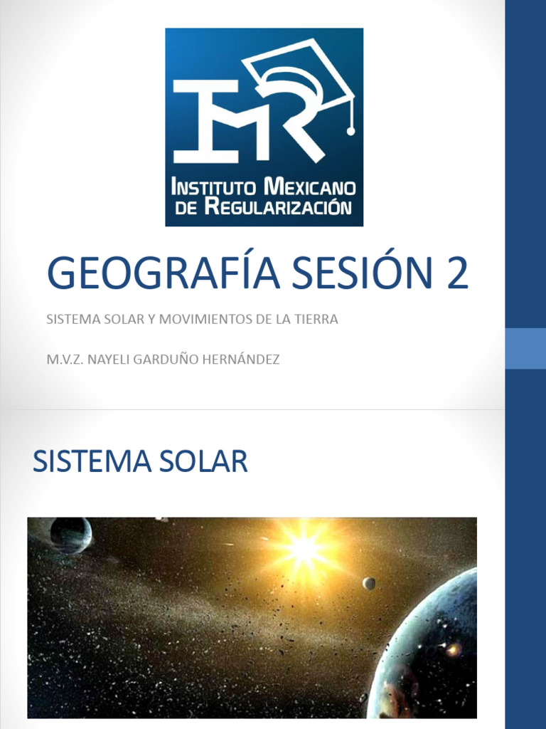 Vídeo Clase Geografía Sesión 2 | PDF | Sistema solar | Planetas