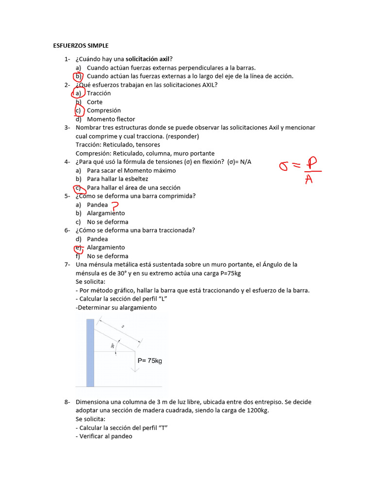 Esfuerzo Simple | PDF