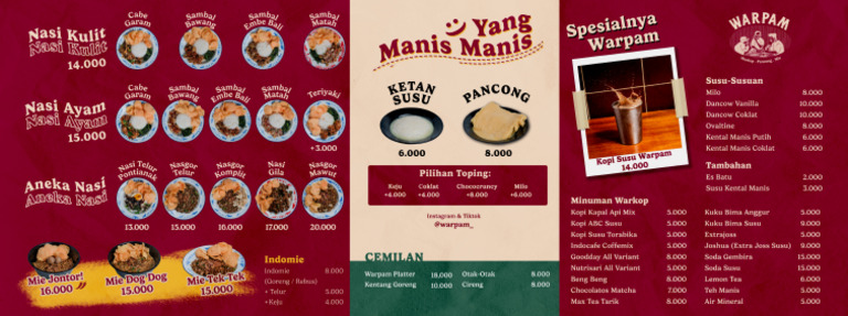 Menu Warpam | PDF
