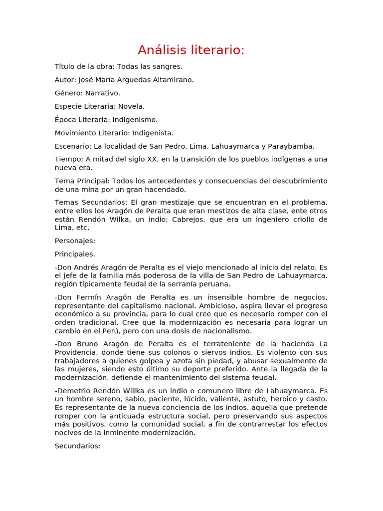 Análisis literario | PDF