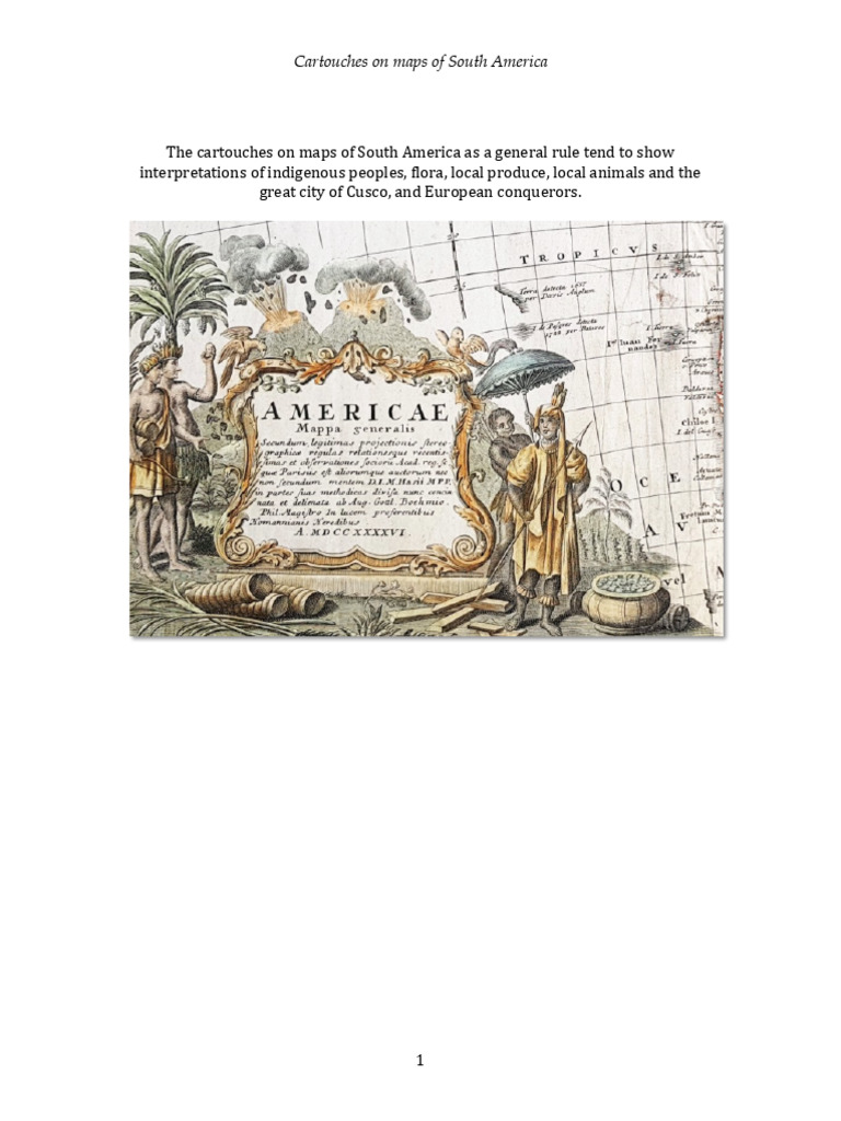 Cartouches On Maps of South America | PDF