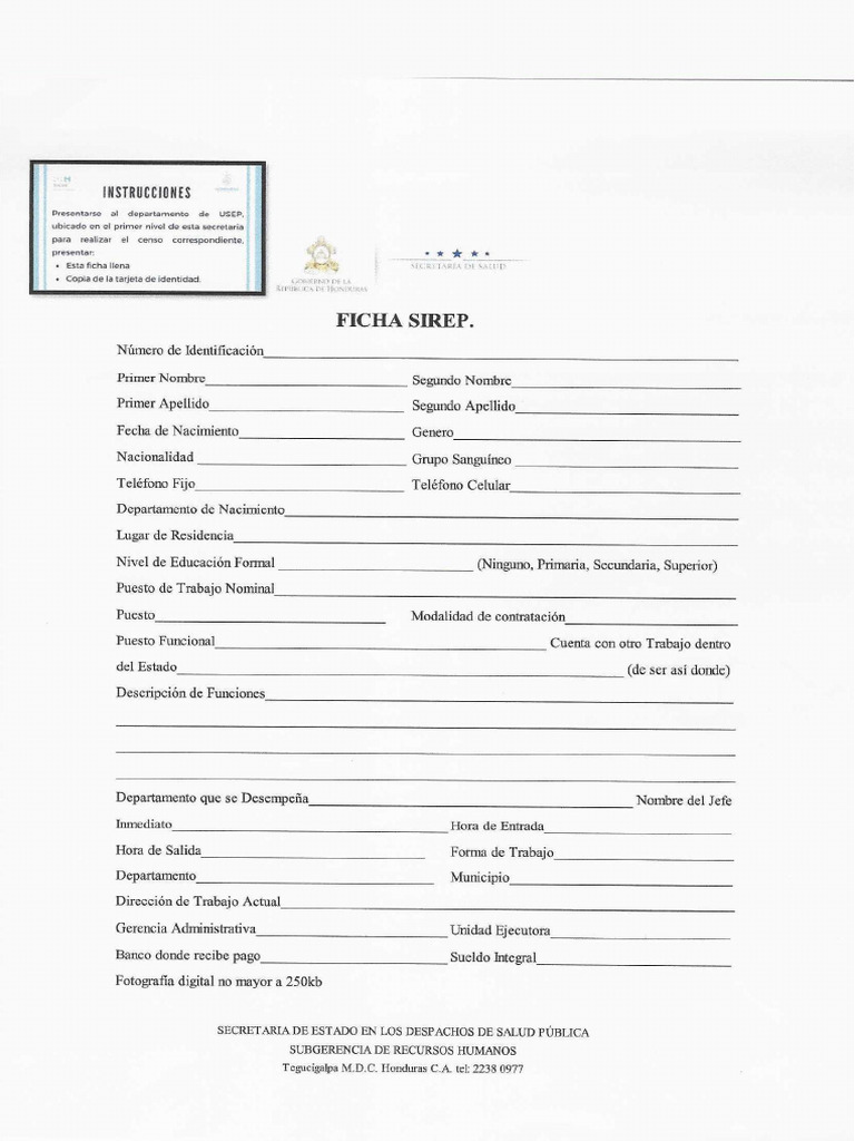 Ficha Siarh y Sirep | PDF