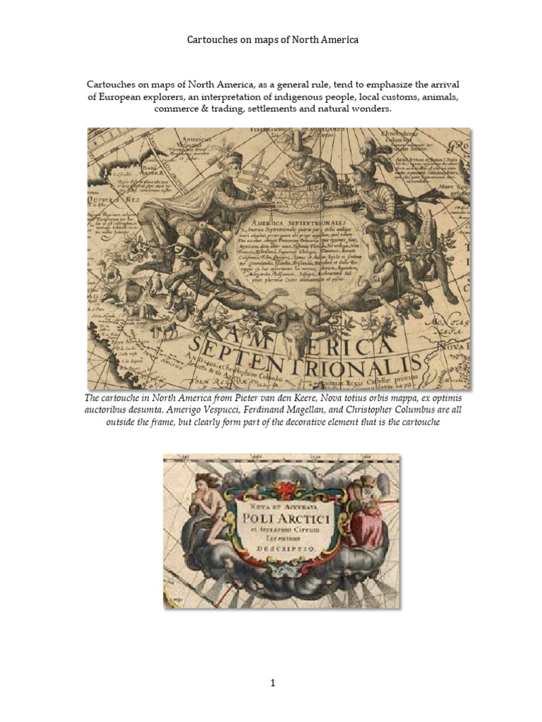 Cartouches On Maps of North America | PDF | New World
