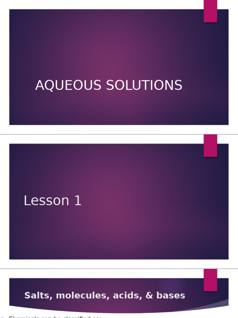 01 - AP Chemistry Aqueous Solutions Powerpoint | PDF | Ph | Redox
