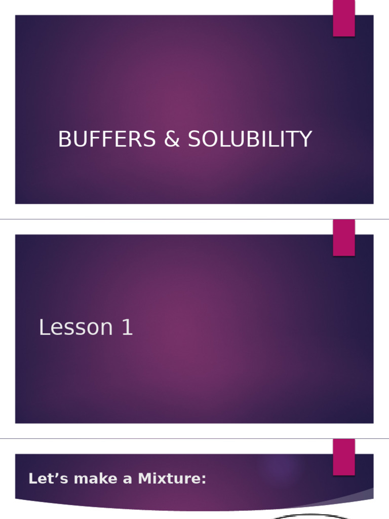 68 - AP Chemistry Buffers & Solubility Powerpoint | PDF | Buffer Solution | Titration