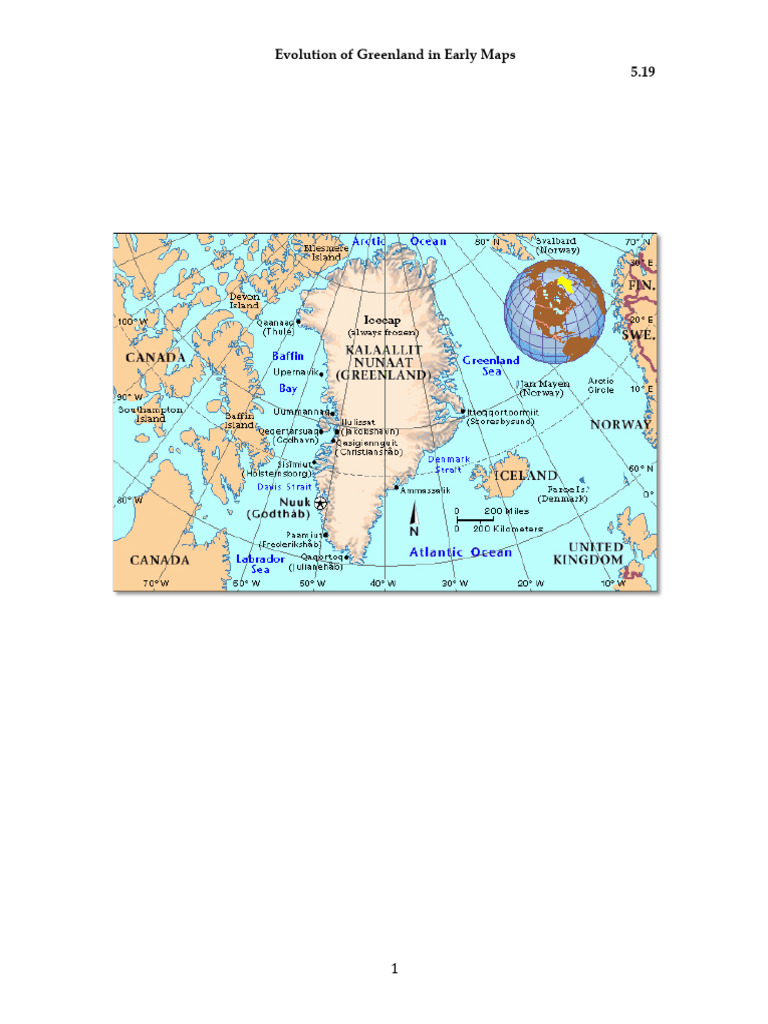 Evolution of Greenland in Early Maps | PDF | Greenland | Geography