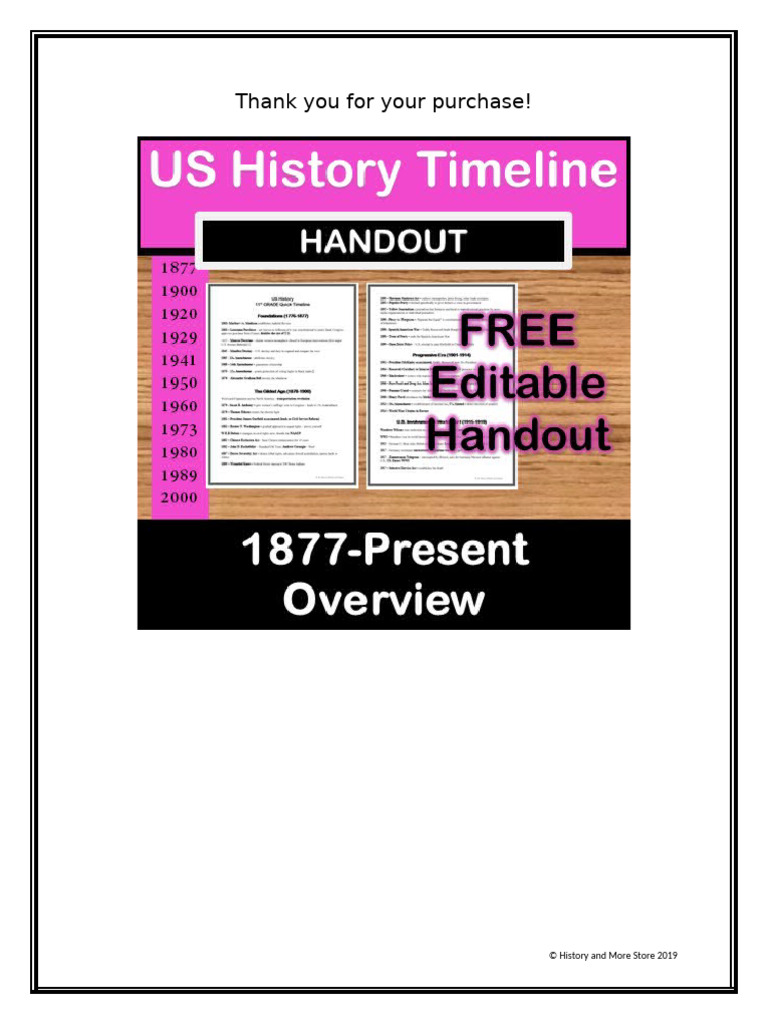 Thank You For Your Purchase!: © History and More Store 2019 | PDF ...
