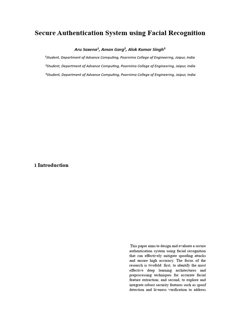 Final Year Project Research Paper | PDF | Receiver Operating ...