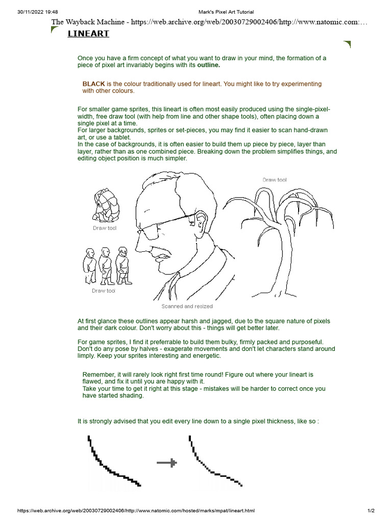 Beginner Pixel Art Lineart Guide | PDF | Computer Graphics | Graphics