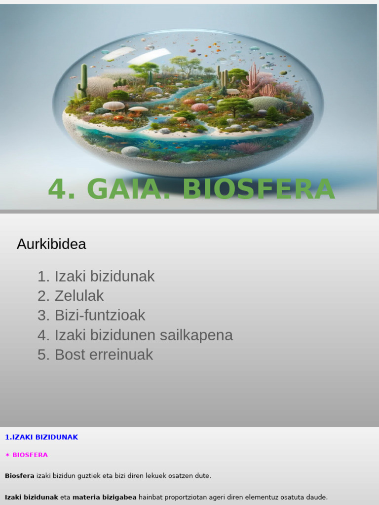 U04 Gaia. Biosfera | PDF