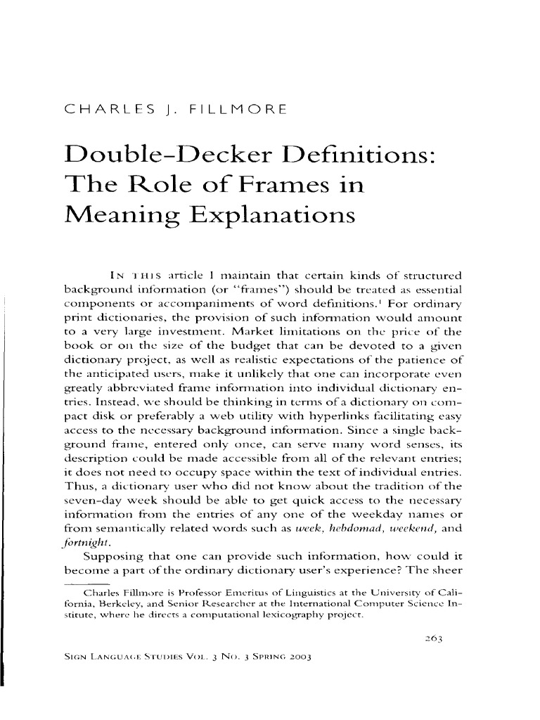 [Charles Fillmore-2003] Role of Frames | PDF | Copyright | Copyright Law