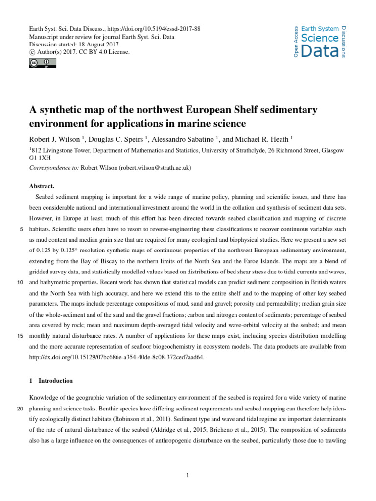 A Synthetic Map of The Northwest European Shelf Se | PDF | Seabed ...