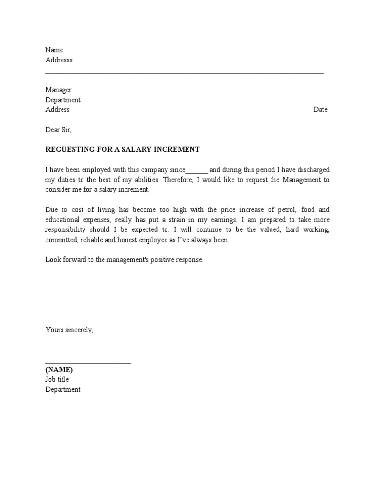 Salary Increment Sample | PDF | Finance & Money Management