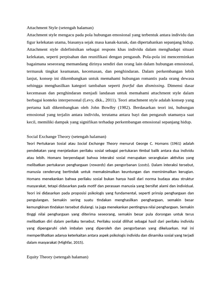Attachment Style | PDF