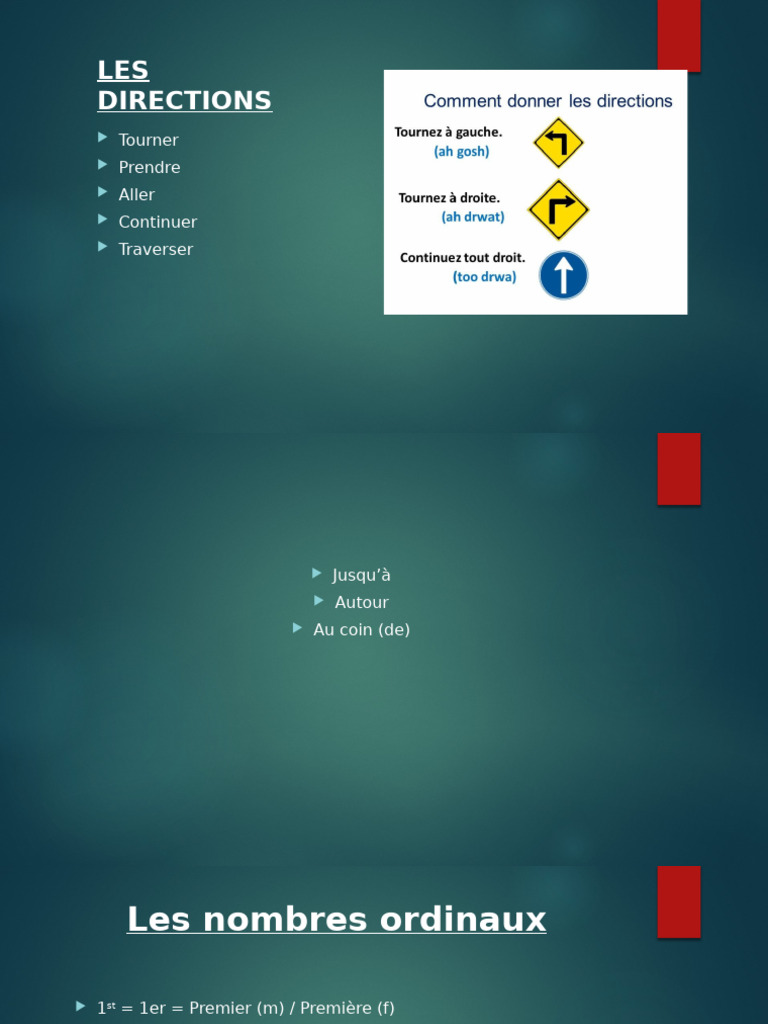 Verbes de direction et vocabulaire associé | PDF | Verbe | Syntaxe
