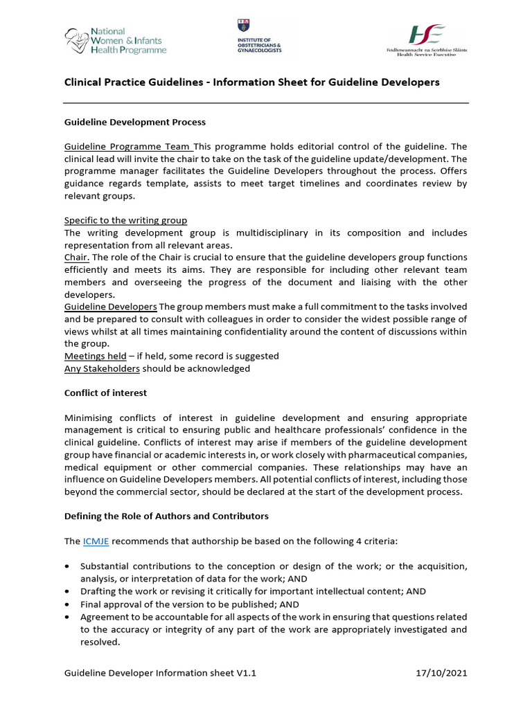 Guideline Development Process Overview | PDF | Systematic Review ...