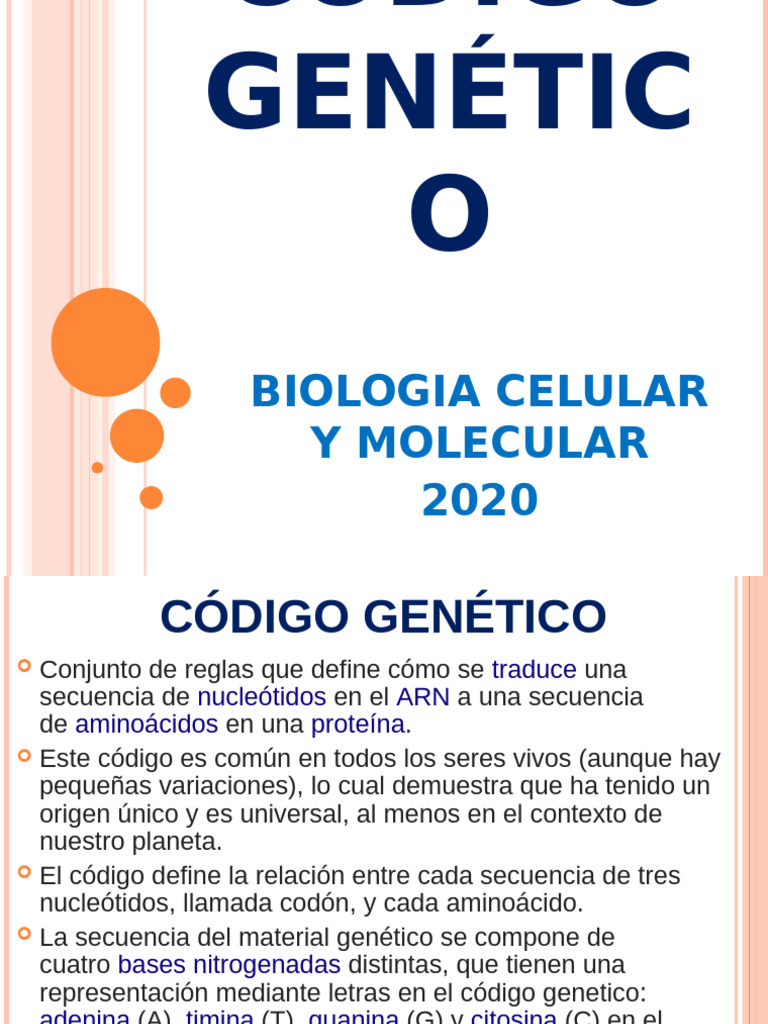 Código Genético: Estructura y Función | PDF | Codigo genetico | Rna