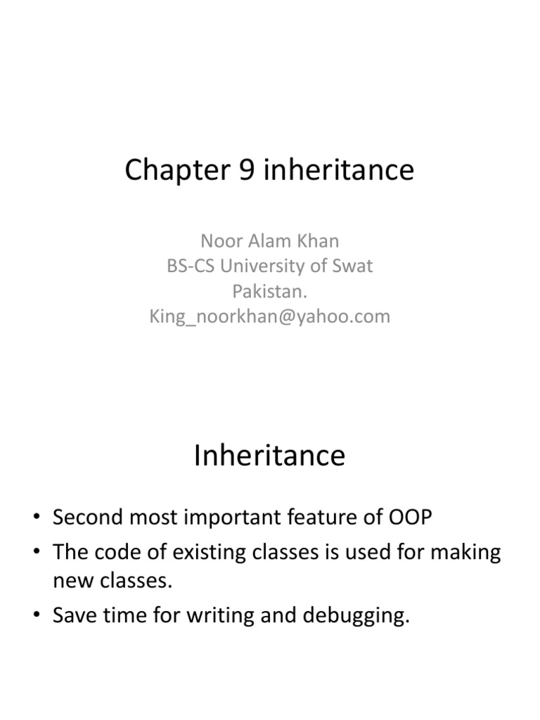 Inheritance C Inheritance Object Oriented Programming