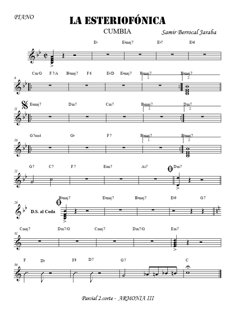 ARMONIA 3 - Parcial #1 PIANO | PDF