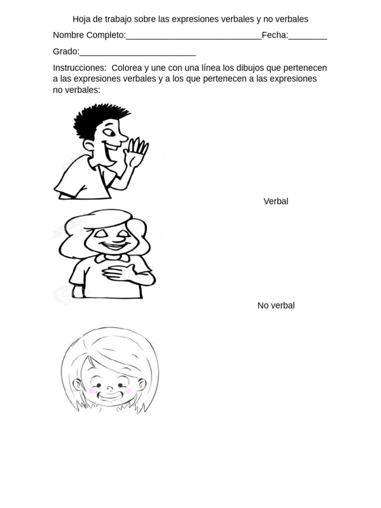 Hoja de trabajo: Expresiones verbales | PDF