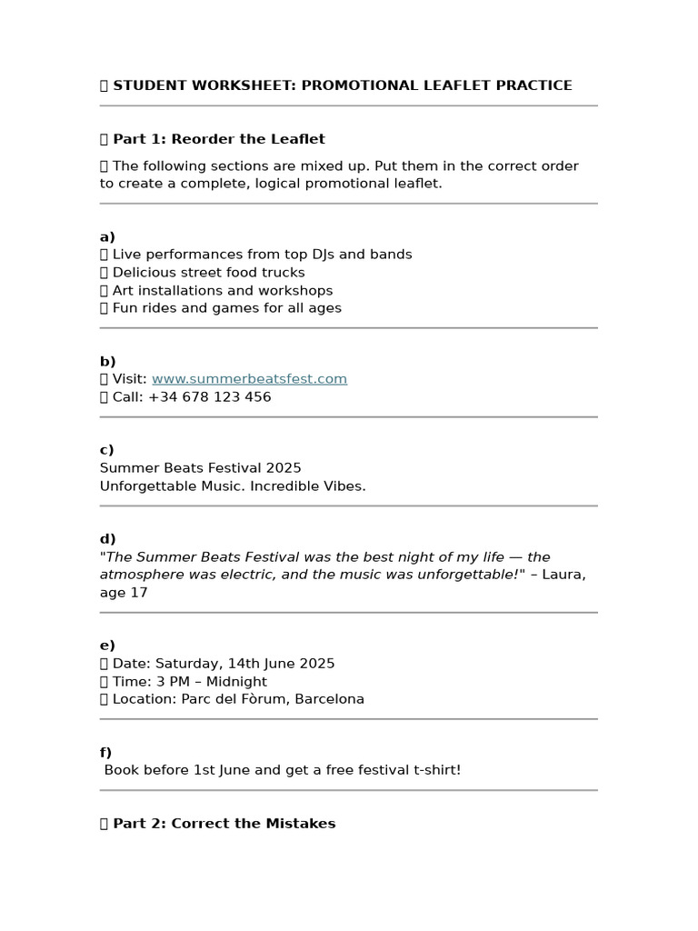 Students Exercises | PDF