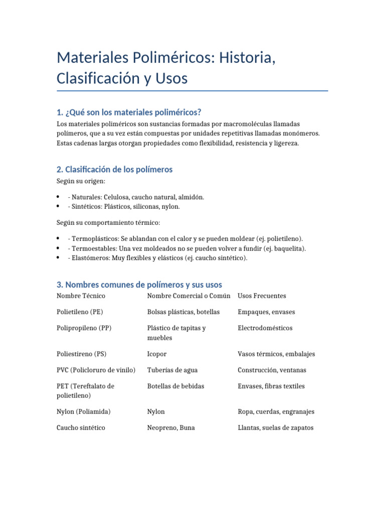 Materiales Polimericos | PDF