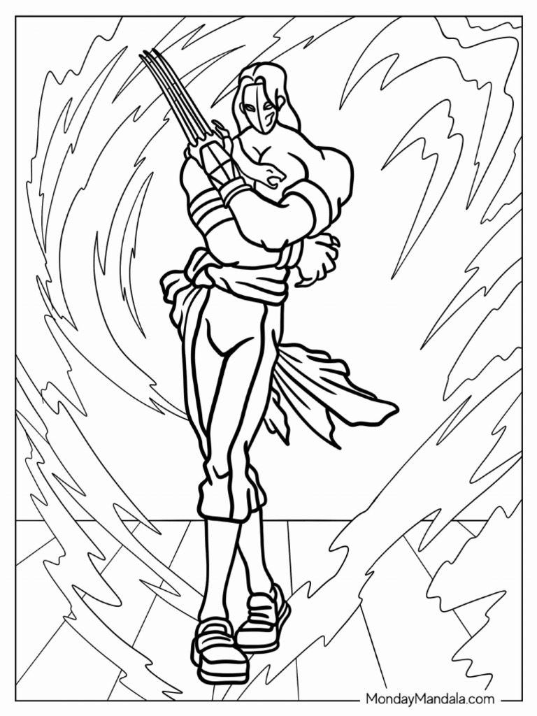 Street Fighter Vega With His Sharp Blades Coloring Page | PDF