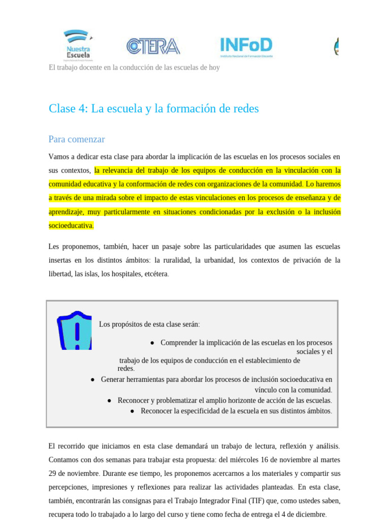 Curso 192-Clase04 | PDF | Escuelas | Enseñando