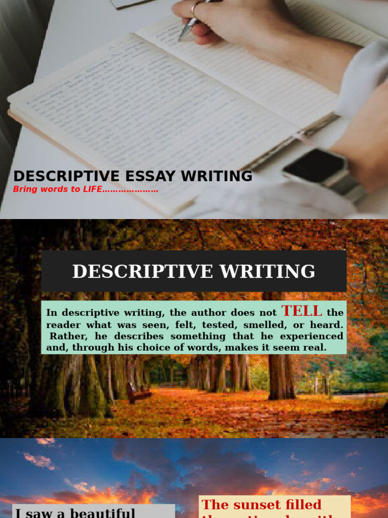 Workshop - Descriptive Essay | PDF | Linguistics
