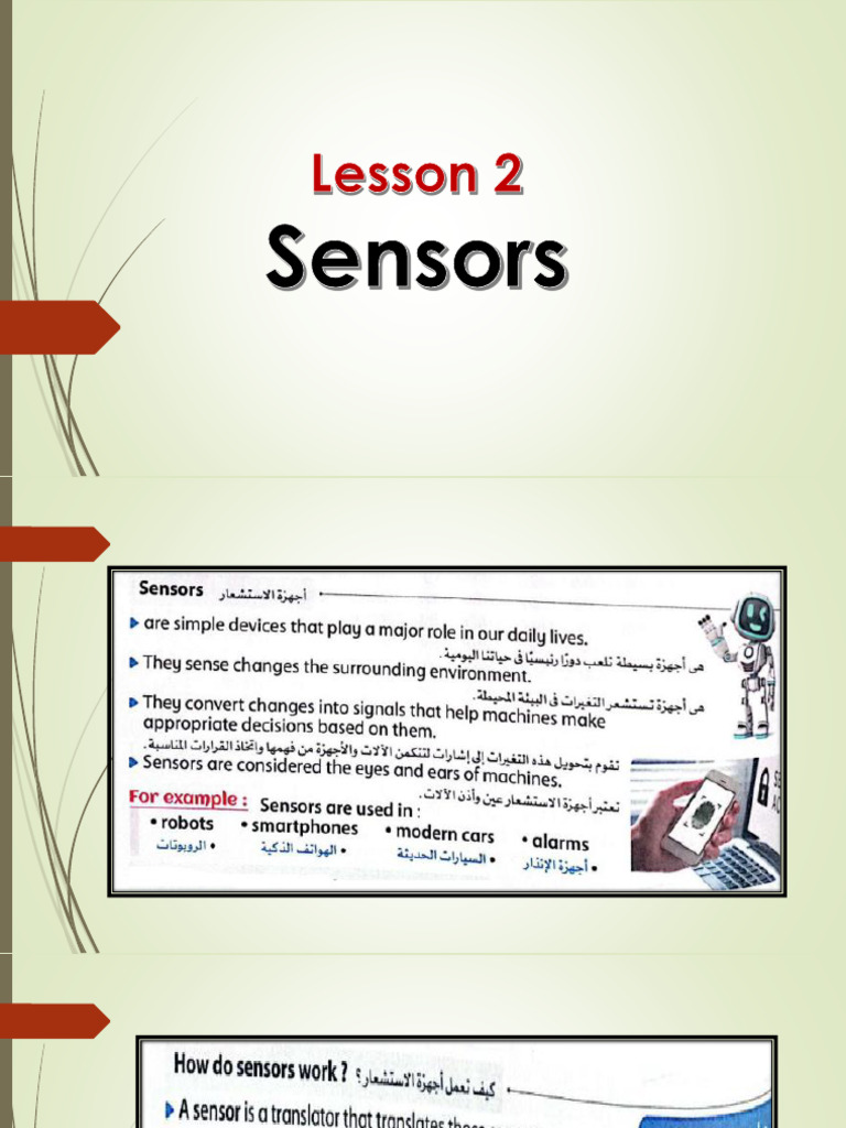 Lesson 2 Sensors | PDF