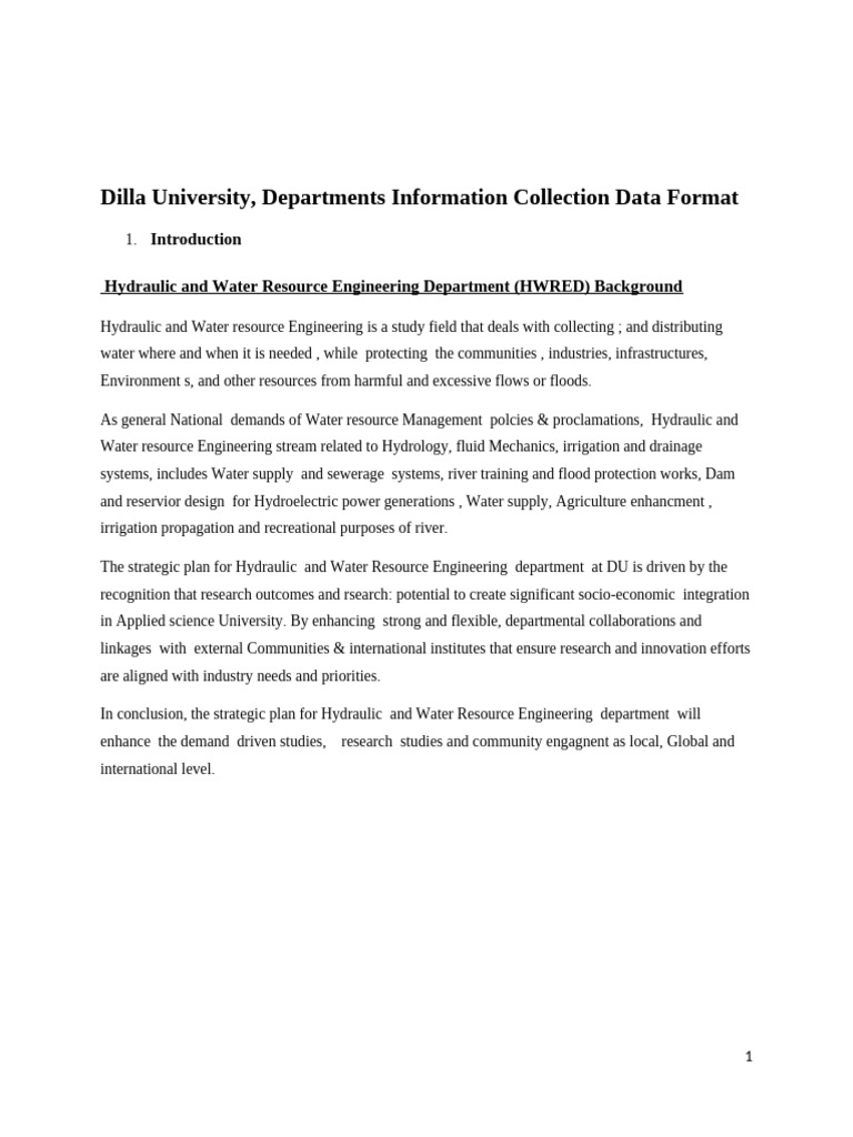Departments Information Data Format | PDF | Water Resources | Wash