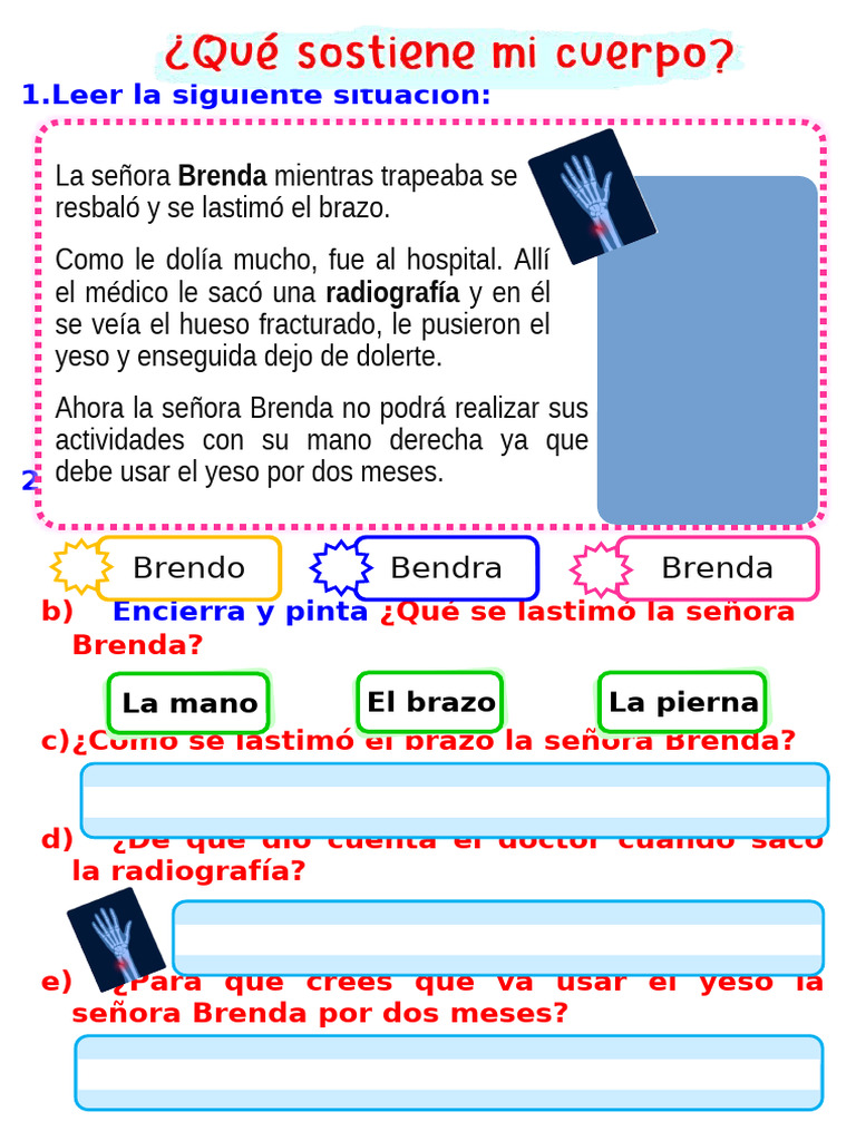 FICHA CÓMO ESTÁ FORMADO EL ESQUELETO 2° | PDF