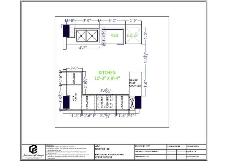 First Level Floor Kitchen Stone Working Dwg-1 | PDF | Home Economics