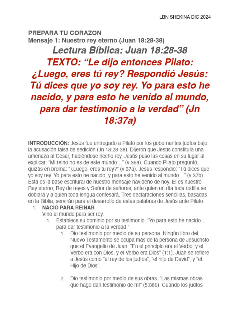 Prepara Tu Corazon 1 | PDF | Jesús | Evangelio de juan