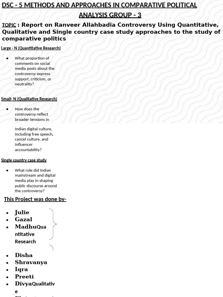 Group 3 - Quantitative Research - DSC 5 Project 1 | PDF | Media Bias ...