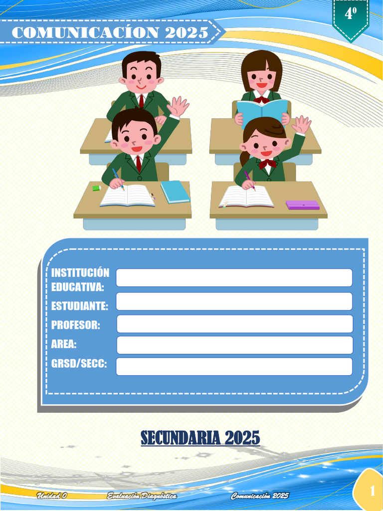 4º Sec. Evaluacion Diagnostica-Comunicación 2024 | PDF | Leche | gordo