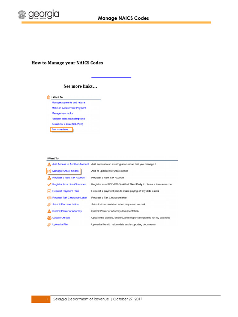 Manage NAICS Codes | PDF