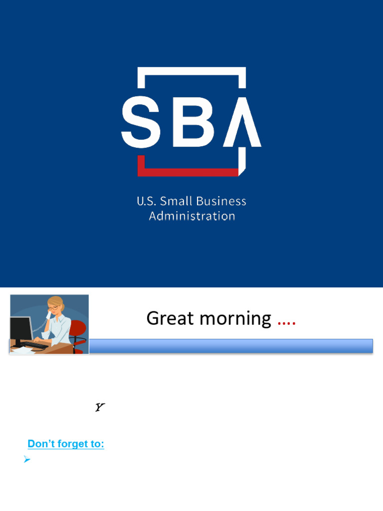 SBA PowerPoint Deck - FY2023 NewYear Resource Roundtable Panel With SBA ...