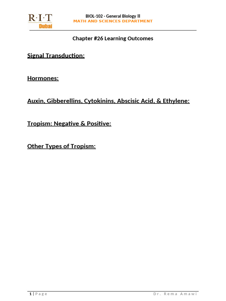 BIOL-102 - Chapter 26 Summary | PDF