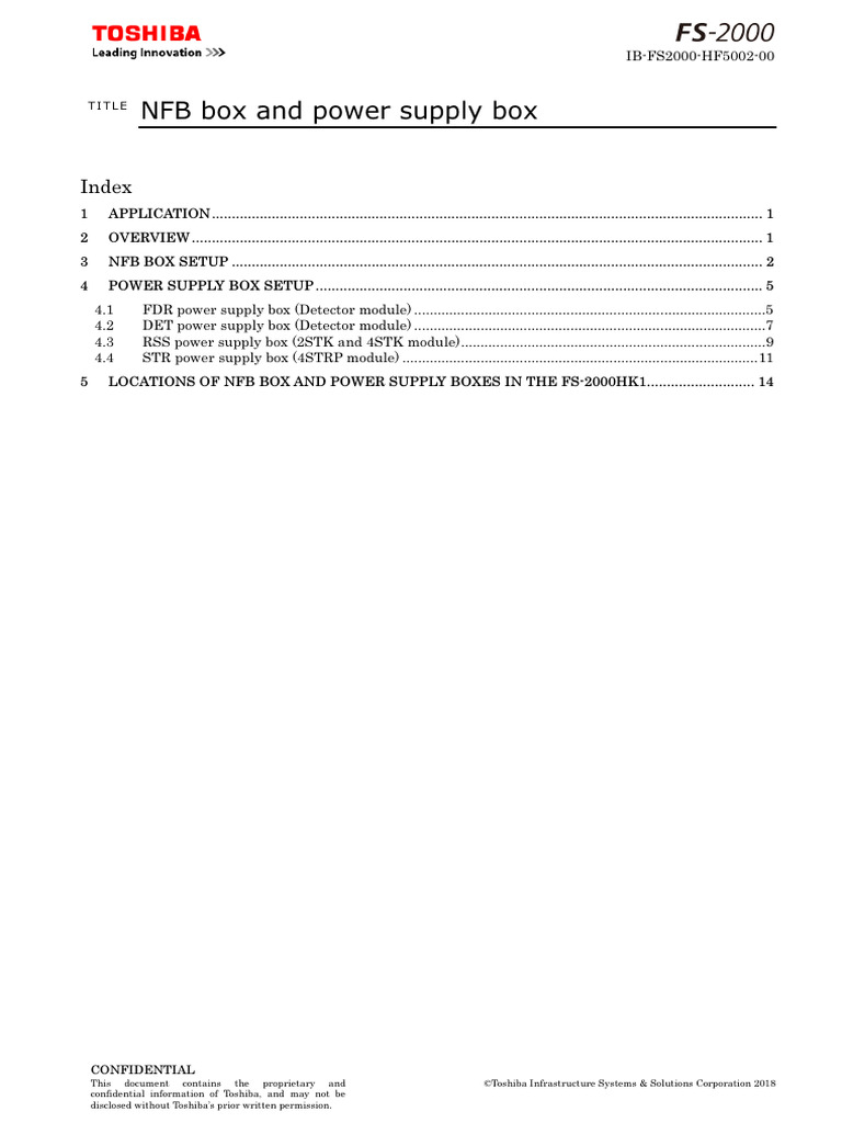 IB-FS2000-HF5002-01 NFB and Power Supply Box Adjustment | PDF | Power ...