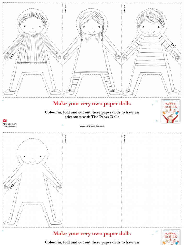Activity Sheet - Making Paper Dolls - The Paper Dolls - Julia Donaldson ...