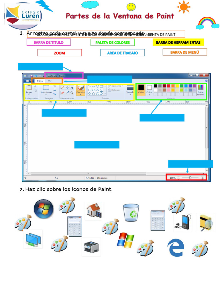 Coloque Correctamente Donde Corresponde Cada Herramienta de Paint | PDF